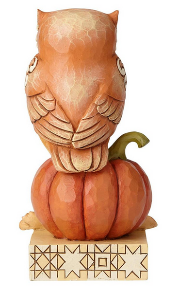 Jim Shore - Harvest Owl on Pumpkin Figurine – It's Ornamental!