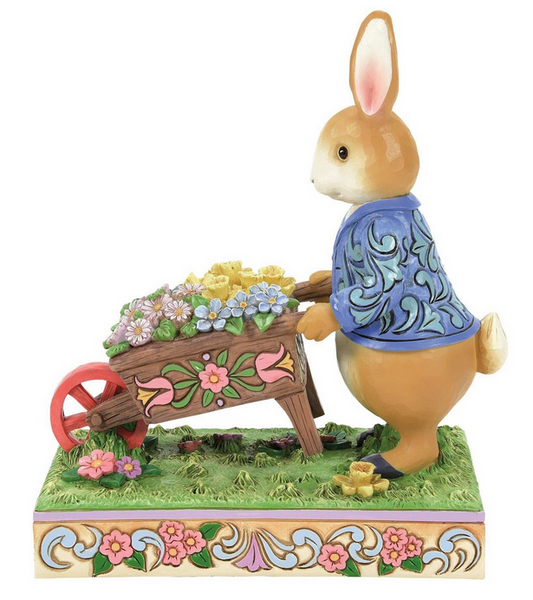 Jim Shore - Peter Rabbit with Wheelbarrow Figurine – It's Ornamental!